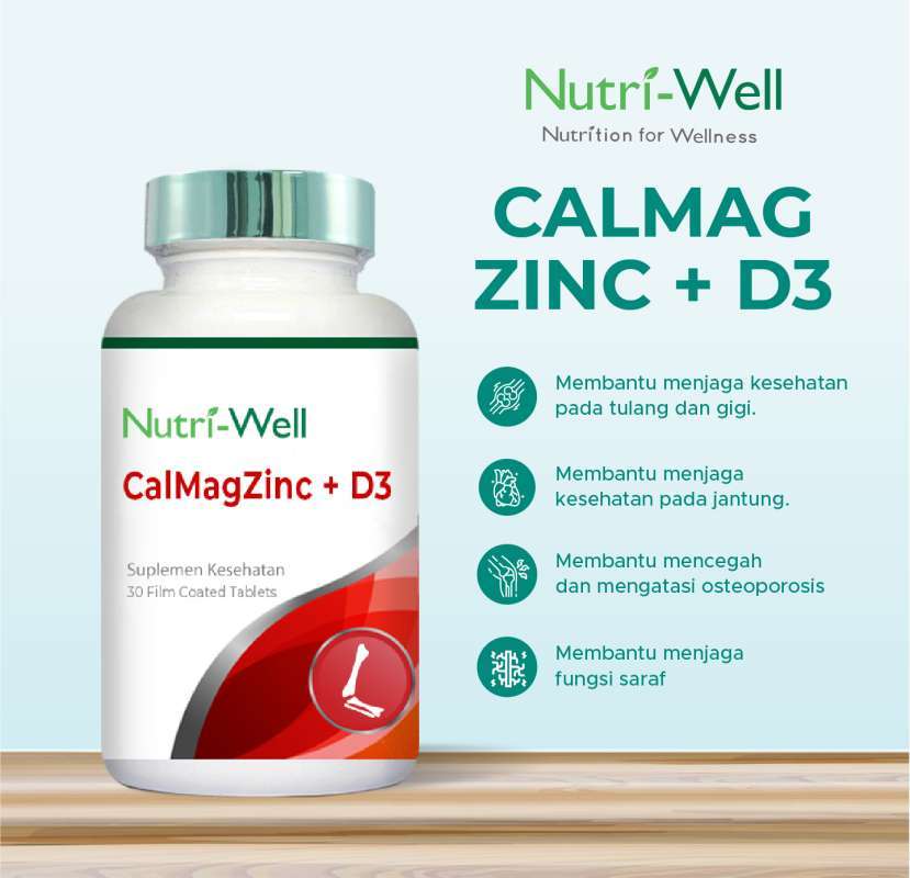 Jual Nutriwell Cal Mag Zinc + D3 400 IU - 30 Tablets di Seller Natural ...