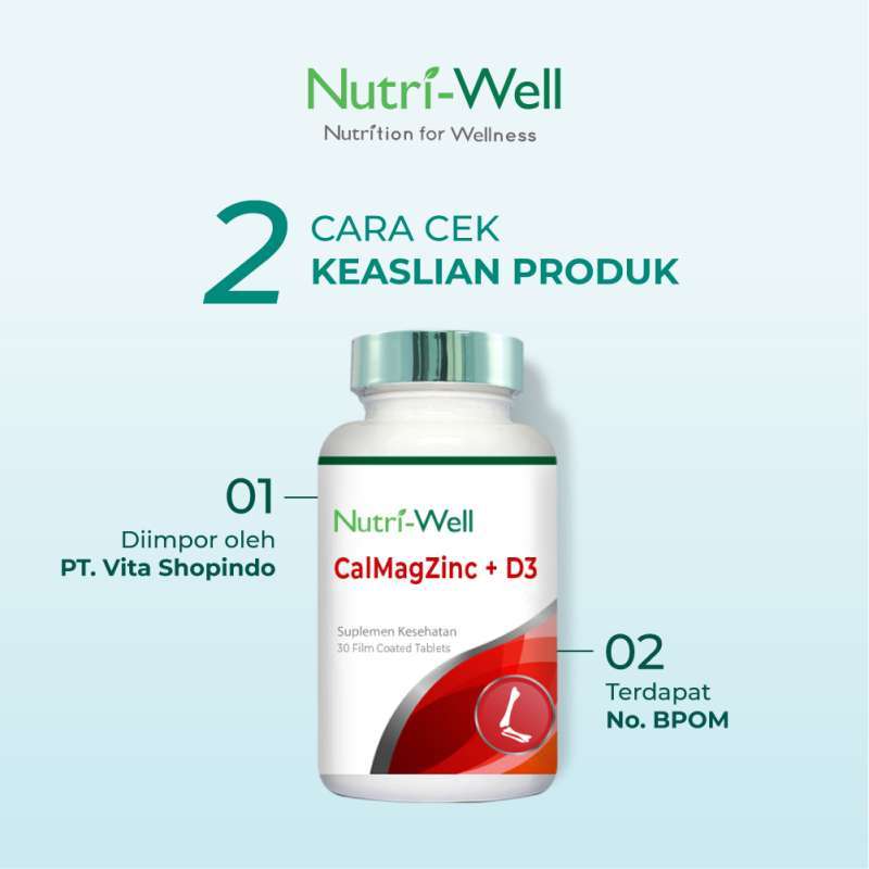 Jual Nutriwell Cal Mag Zinc + D3 400 IU - 30 Tablets di Seller Natural ...