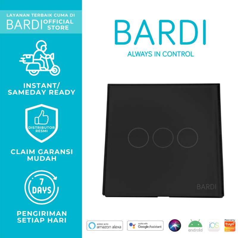 Promo Bardi Indonesia Touch Wallswitch Smart Wifi [eu 3 Gang] Diskon 41 ...