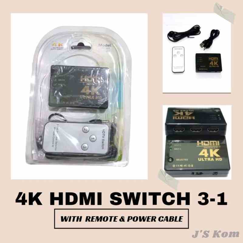 Promo Hdmi Switch 4K 3-1 Diskon 5% di Seller JS_Kom - Ploso, Kota Surabaya | Blibli