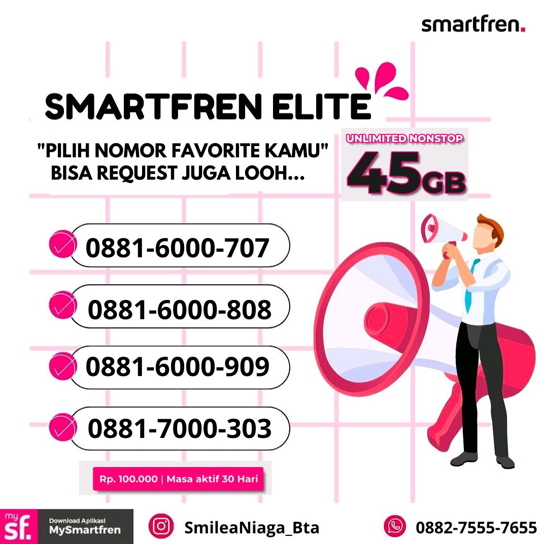 Jual Request nomor favorite Smartfren kamu sekarang, include kuota ...