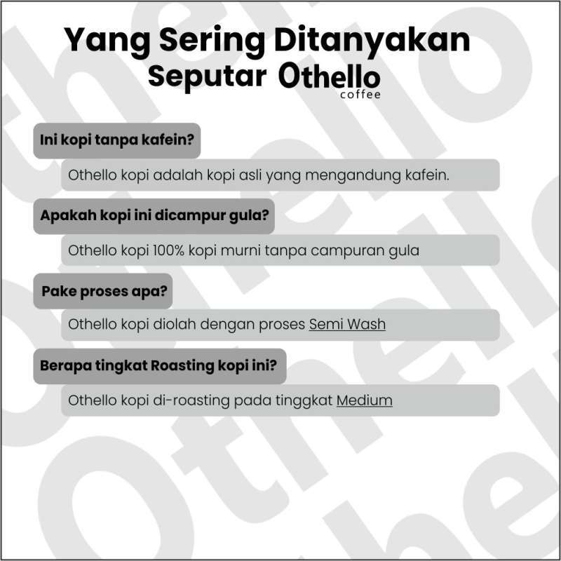 Jual Othello Coffee Arabika Single Origin Papua Wamena 200gram Biji ...