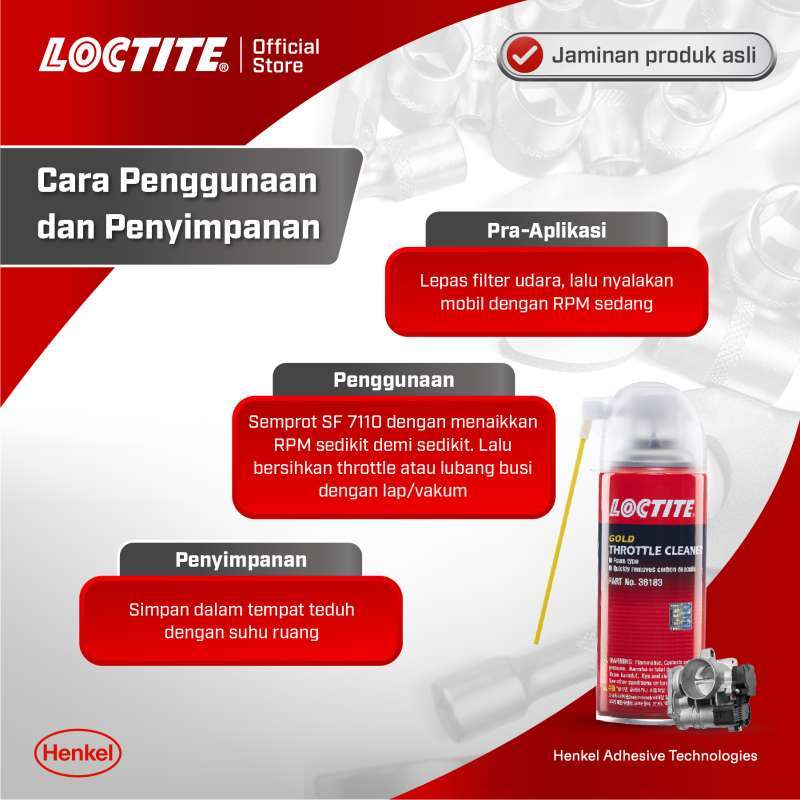 Jual Henkel Loctite Sf 7110 Gold Throttle Cleaner 250 Ml Di Seller Loctite Indo Official Store ...