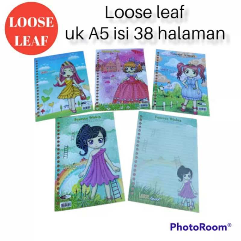 Jual LOOSE LEAF / ISI MAP BINDER/ ISI FILE/ KARAKTER KARTUN UK A5 ...