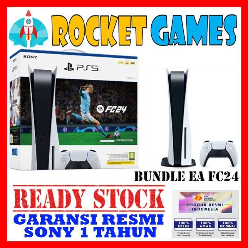 Jual CONSOLE PS5 SONY Playstation 5 Console BUNDLE FC24 1 STIK di Seller Rocket Games - Lebak ...