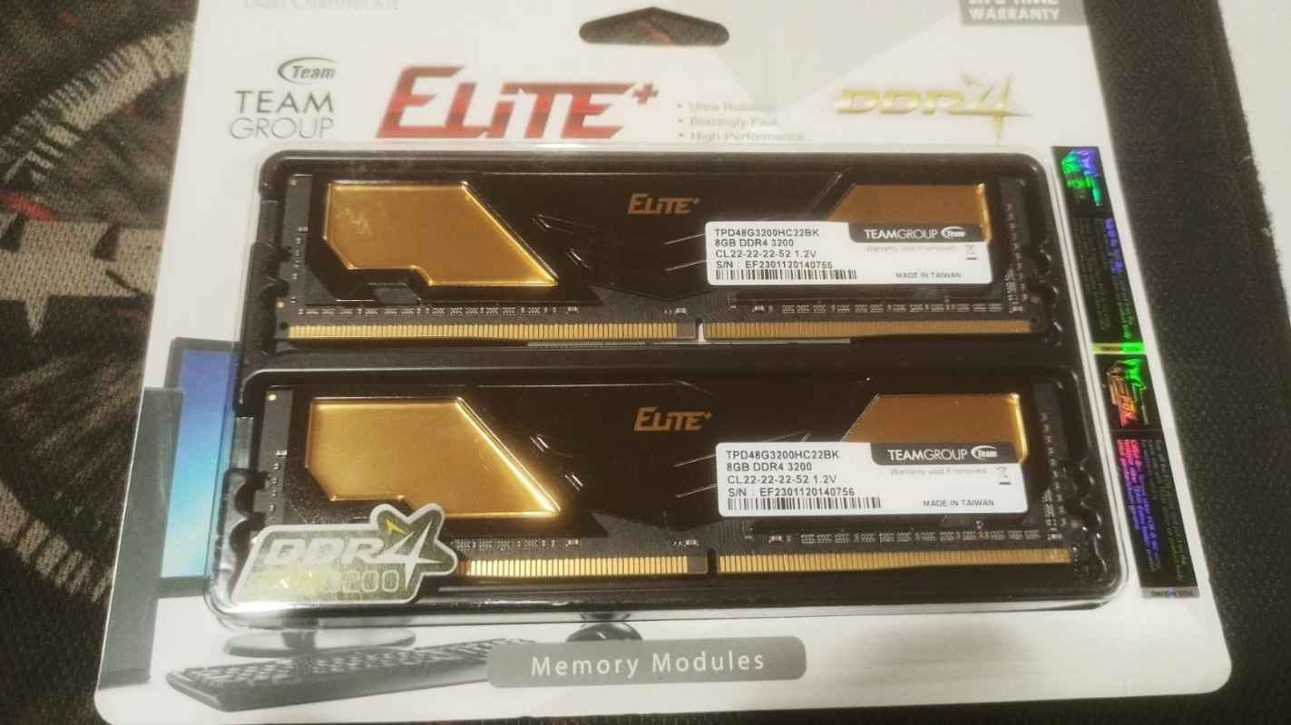 Jual Team Elite Plus Black Ddr4 16gb (2x8gb) 3200mhz Tpd416g3200hc22dc01 Ram Komputer Pc Di ...