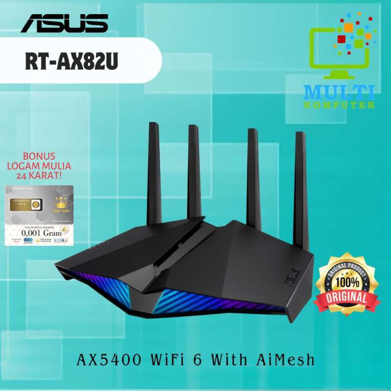 Jual Router ASUS RT-AX82U AX5400 WiFi 6 With AiMesh AX 5400 WIFI6 ...