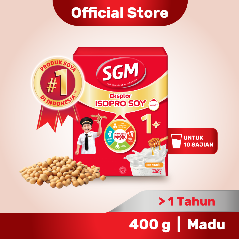 Promo SGM Eksplor ISOPRO SOY 1+ Madu Susu Pertumbuhan [400 g] Diskon 10% di Seller Blibli.com ...
