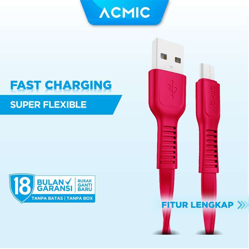 Promo Acmic Cfm100 Fast Charging Cable Micro Usb Kabel Data [100 Cm ...
