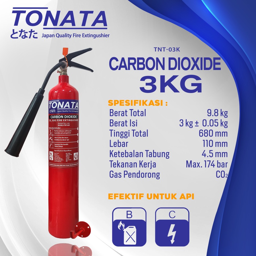 Promo Tonata Karbondioksida Co2 Set Komplit Tabung Apar [3 Kg] Diskon ...