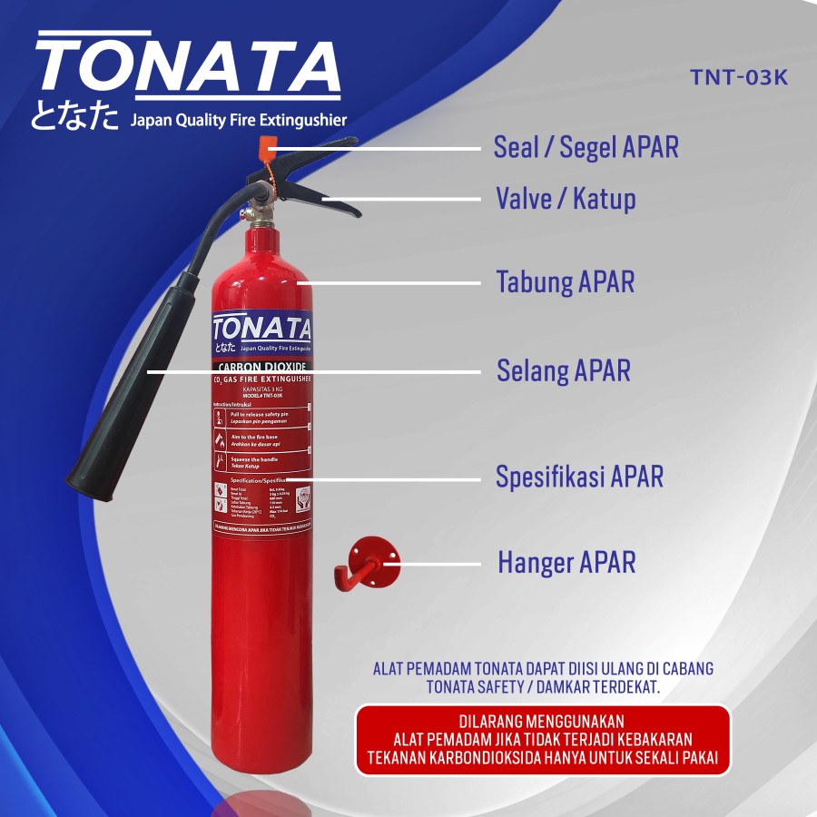 Promo Tonata Karbondioksida Co2 Set Komplit Tabung Apar [3 Kg] Diskon ...