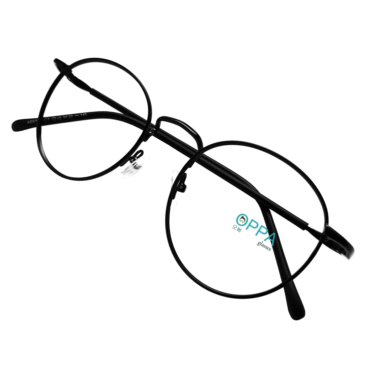 Promo Oppa Glasses OP02 FBL Korea Frame Bulat Minus Kacamata Unisex ...