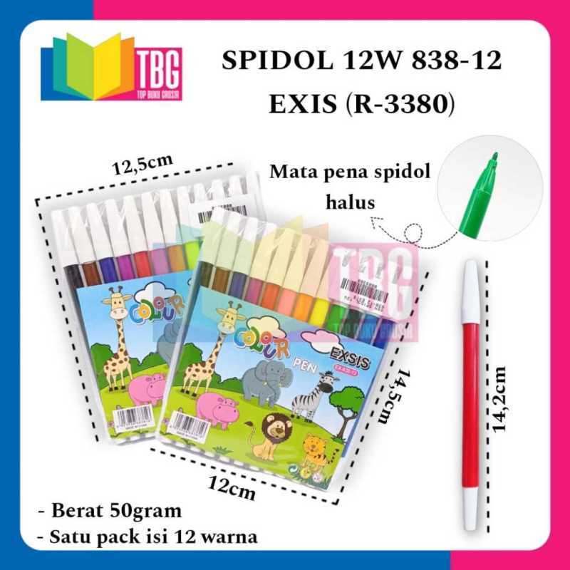 Jual Spidol 12 Warna 838 Original Harga Termurah Mei 2024 | Blibli