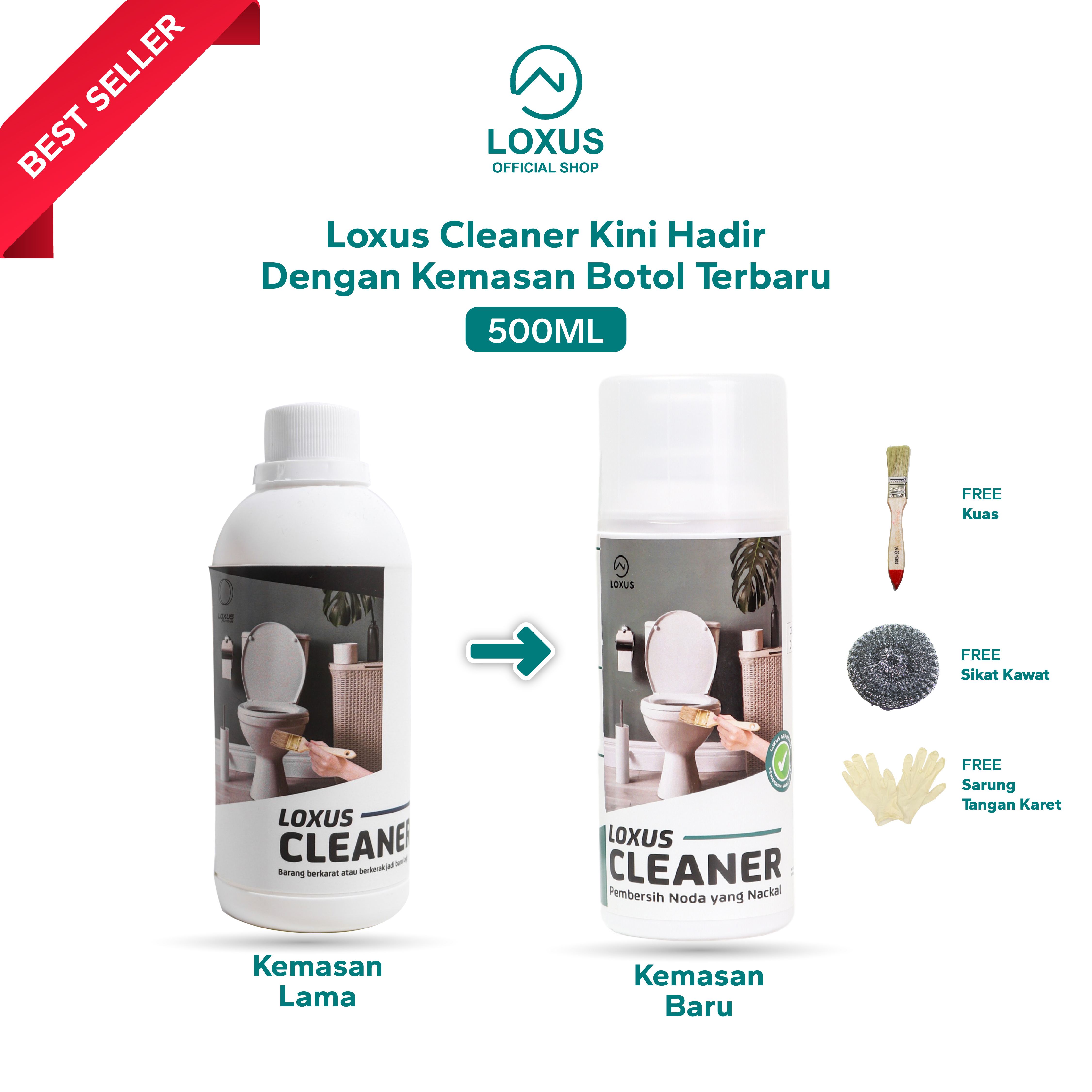 Jual Loxus Cleaner Pembersih Kerak Toilet Kamar Mandi Stainless Shower ...