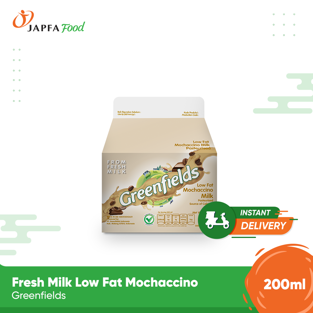Promo Greenfields Fresh Milk Low Fat Mochaccino 200 ml - 100% Fresh ...