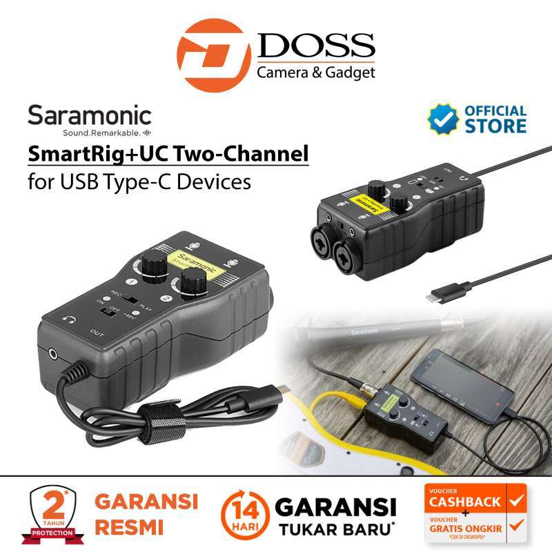 Promo Saramonic SmartRig+UC Two-Channel Audio Interface for USB Type-C Diskon 4% di Seller Doss ...