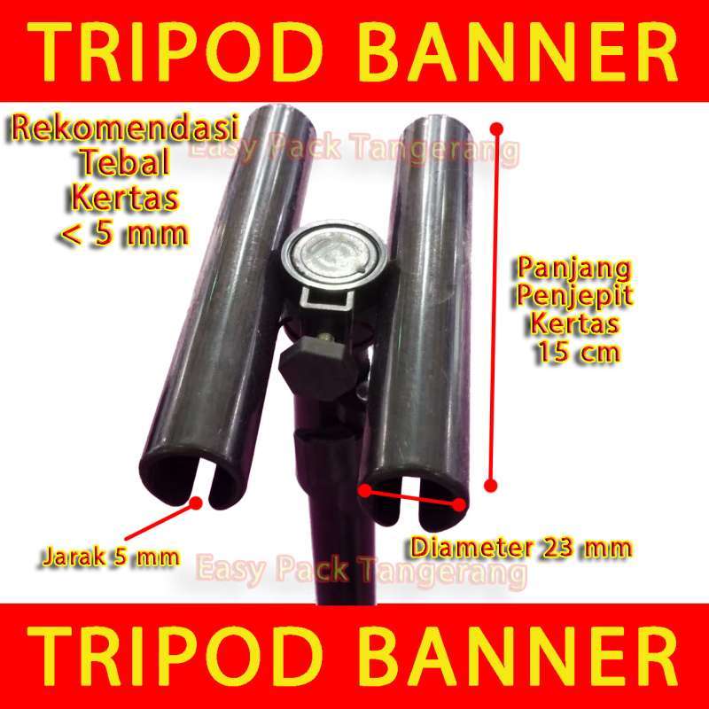 Jual Standing Tripod Banner Display 2 Sisi Poster Lengkap Siap Pakai ...