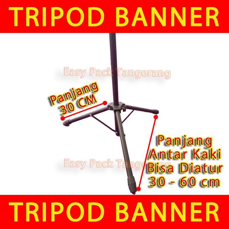 Jual Standing Tripod Banner Display 2 Sisi Poster Lengkap Siap Pakai ...