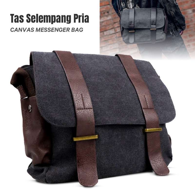 Jual Tas Selempang Pria Korean Canvas Messenger Bag Di Seller Baserba ...