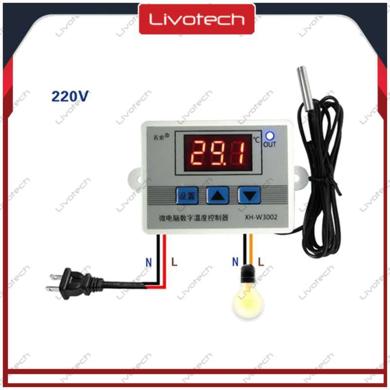 Jual Thermostat/termostat Digital Xh-w3002 220v Ac Temperature Controller Di Seller Livotech ...