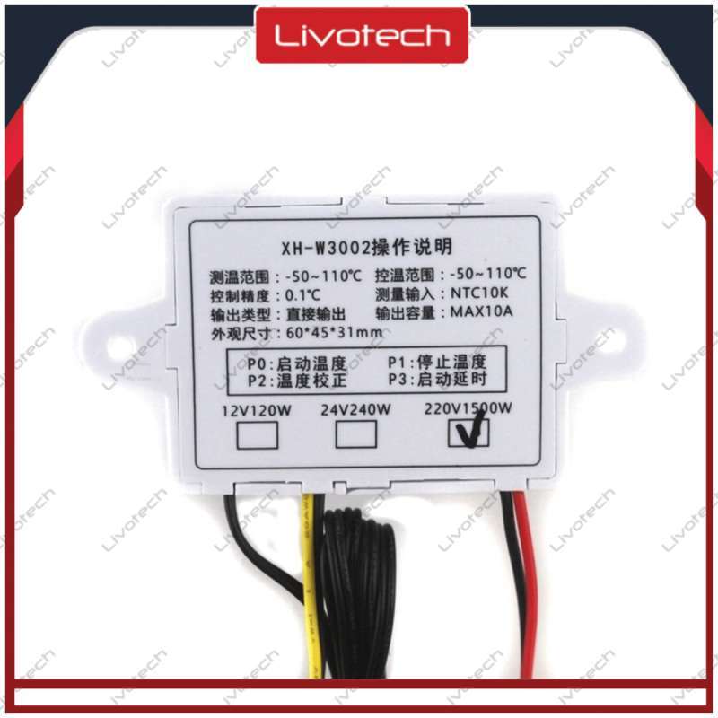Jual Thermostat/termostat Digital Xh-w3002 220v Ac Temperature Controller Di Seller Livotech ...