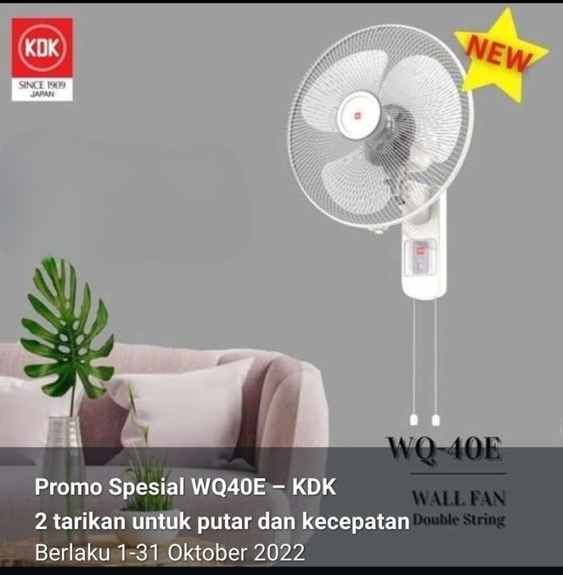 Jual Wall Fan KDK WQ-40E HOT PROMO di Seller Akusimurah Shop ...