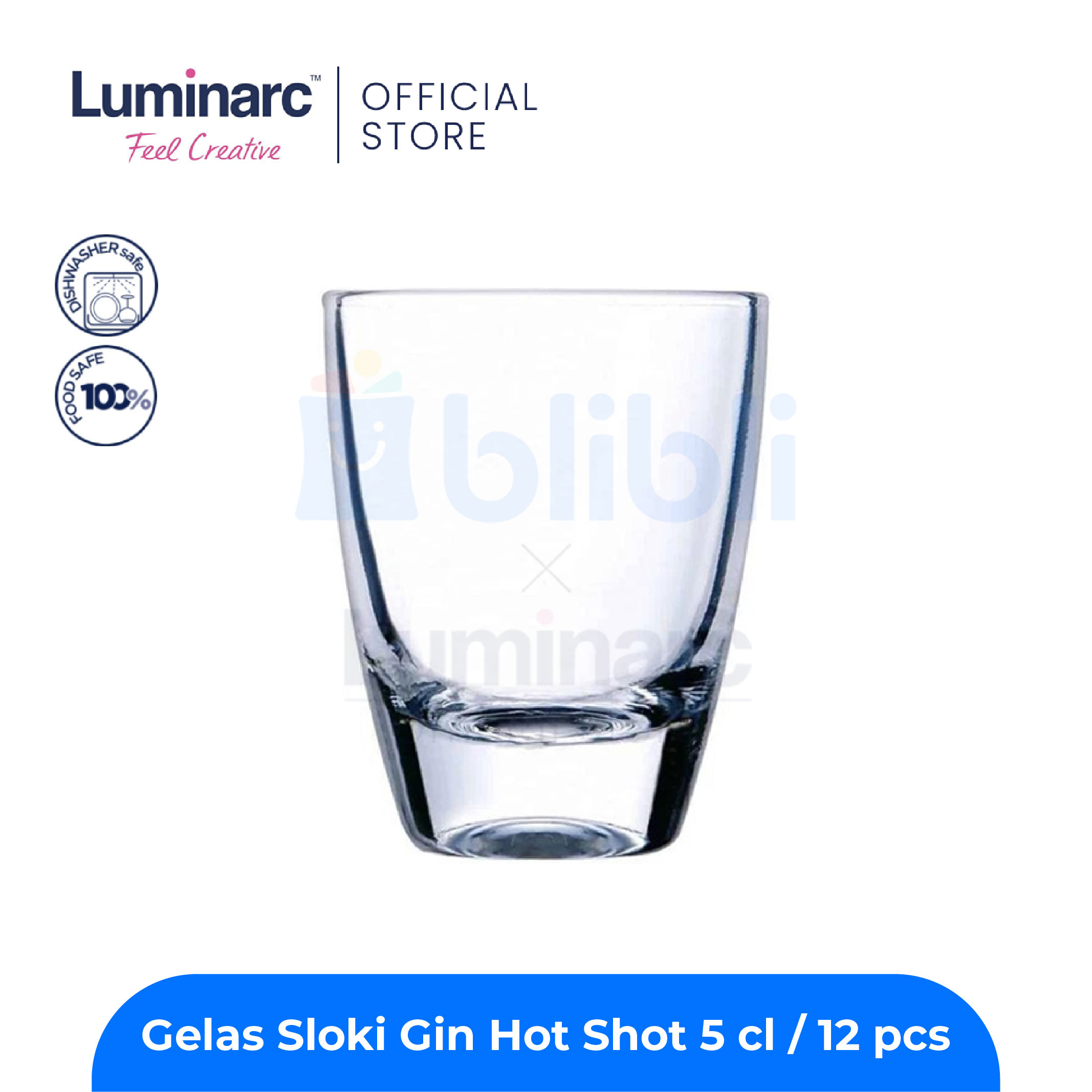 Promo Luminarc Gelas Sloki Gin Hot Shot 5 Cl / 12 Pcs Diskon 12% Di ...