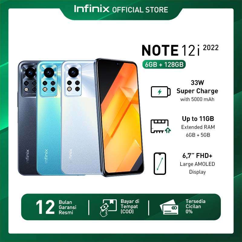 Jual Infinix Note 12i 2022 [6/128 GB/Official Store] - Alpine White di ...
