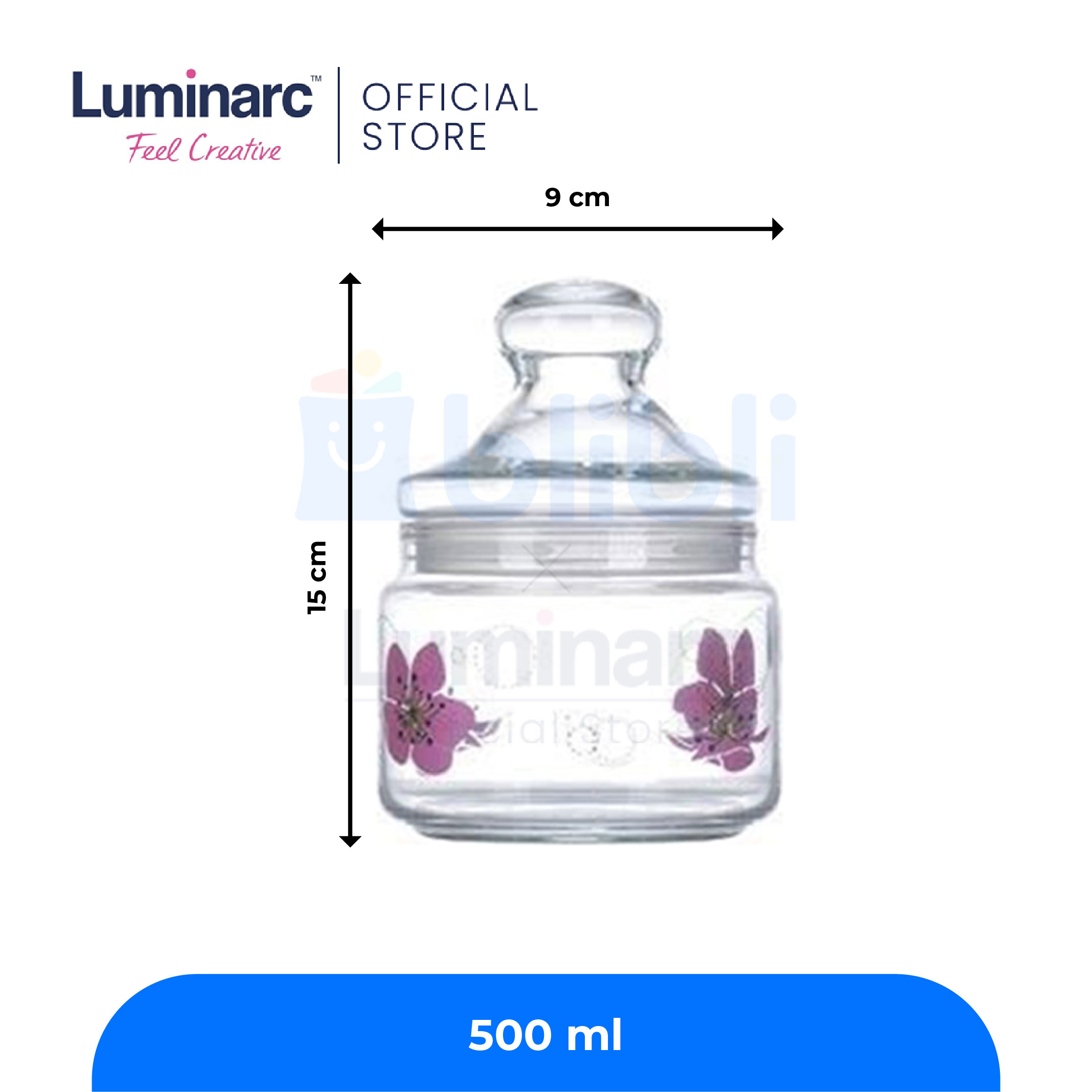 Promo Luminarc Toples Club Jar Ikumi Set / 3 Pcs Diskon 12% Di Seller ...