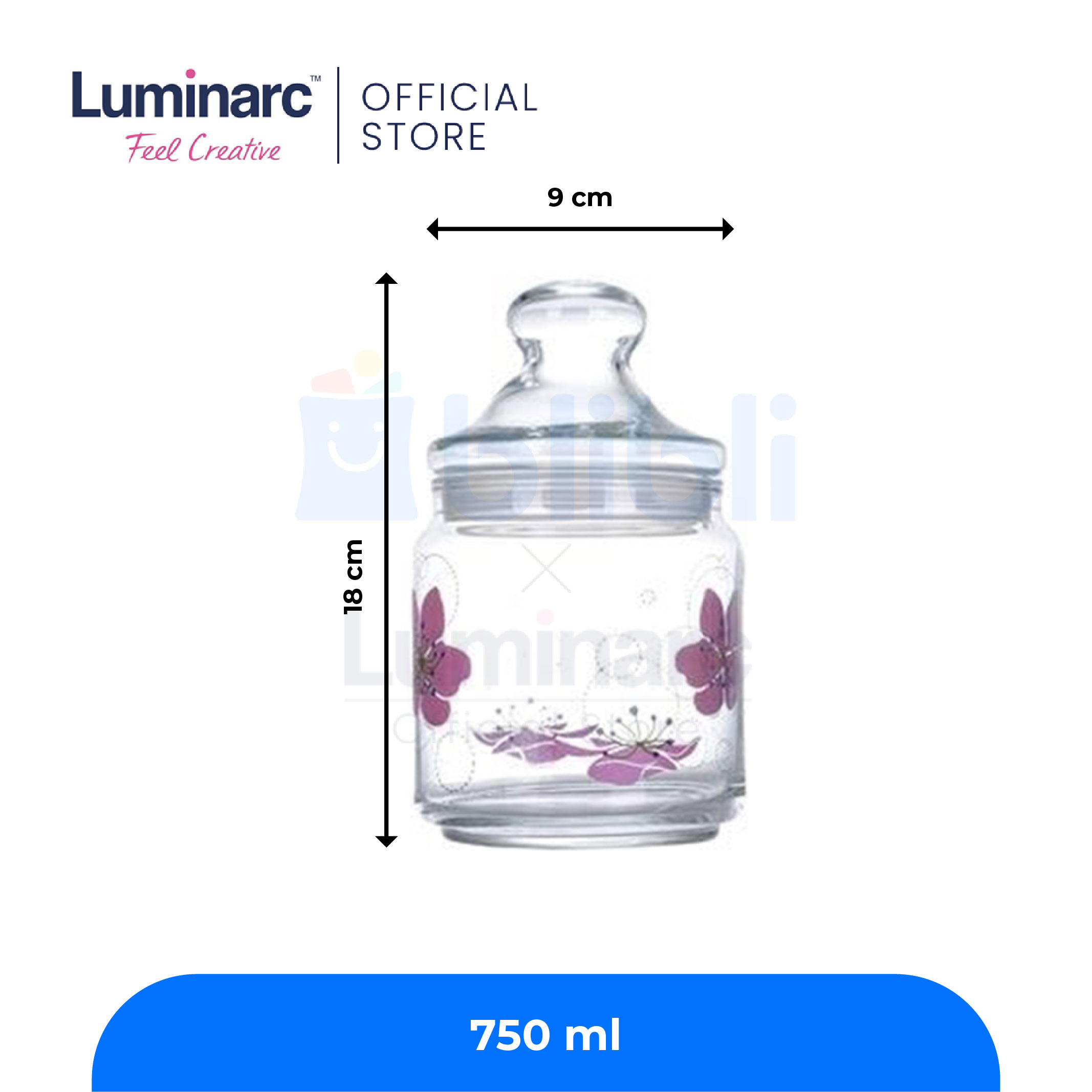 Promo Luminarc Toples Club Jar Ikumi Set / 3 Pcs Diskon 12% Di Seller ...
