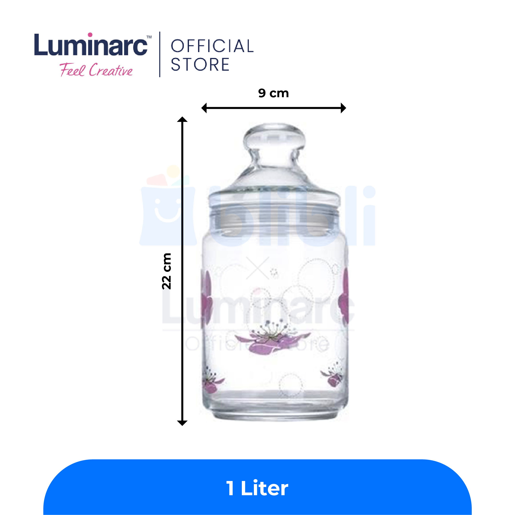 Promo Luminarc Toples Club Jar Ikumi Set / 3 Pcs Diskon 12% Di Seller ...