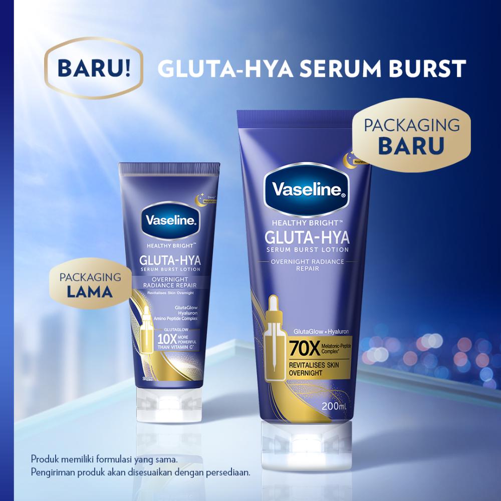 Promo Vaseline Healthy Bright Gluta Hyaluron & Peptide Serum Overnight ...