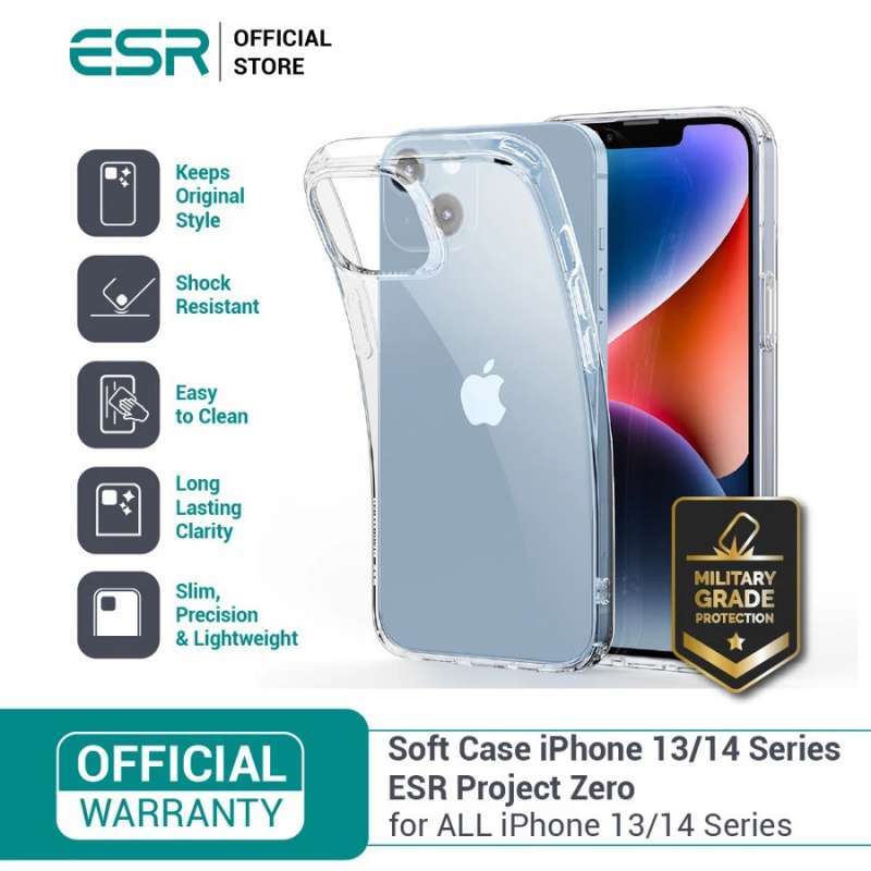 Promo Soft Case iPhone 13/14 Series Esr Project Zero - 14 Plus Clear ...
