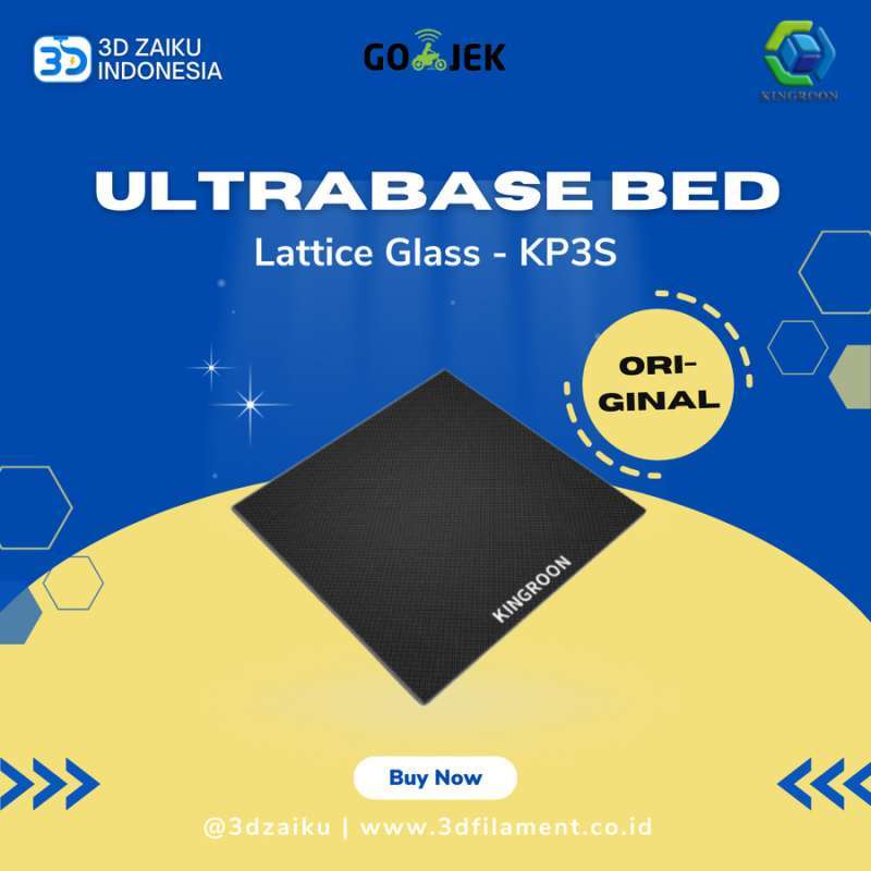Jual Original Kingroon KP3S Ultrabase Bed Lattice Glass Build Platform ...