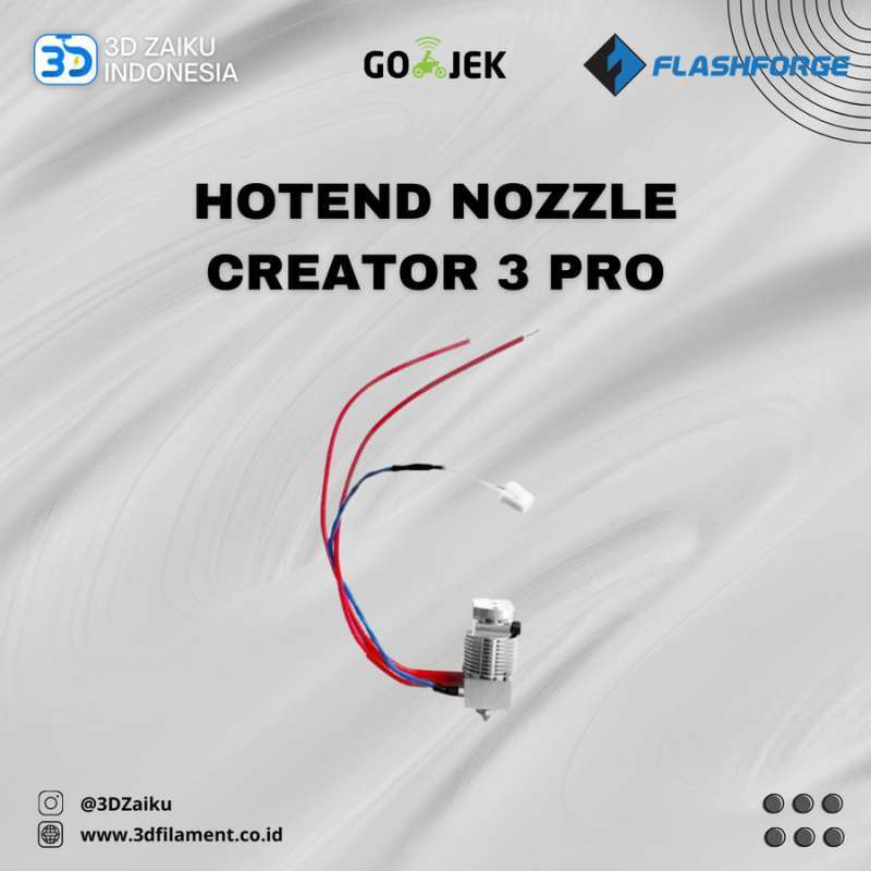 Jual Original Flashforge Creator 3 Pro Extruder Assembly Hotend Nozzle ...