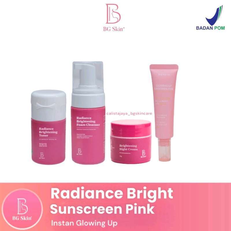 Jual Paket Radiance Bright Sunscreen Pink Bg Skin Original Bpom Di ...