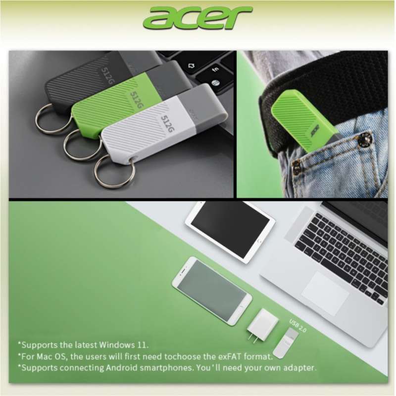 Promo Acer Up200 Usb Flashdisk 64gb Usb 2.0 Diskon 2% Di Seller Vidsen ...