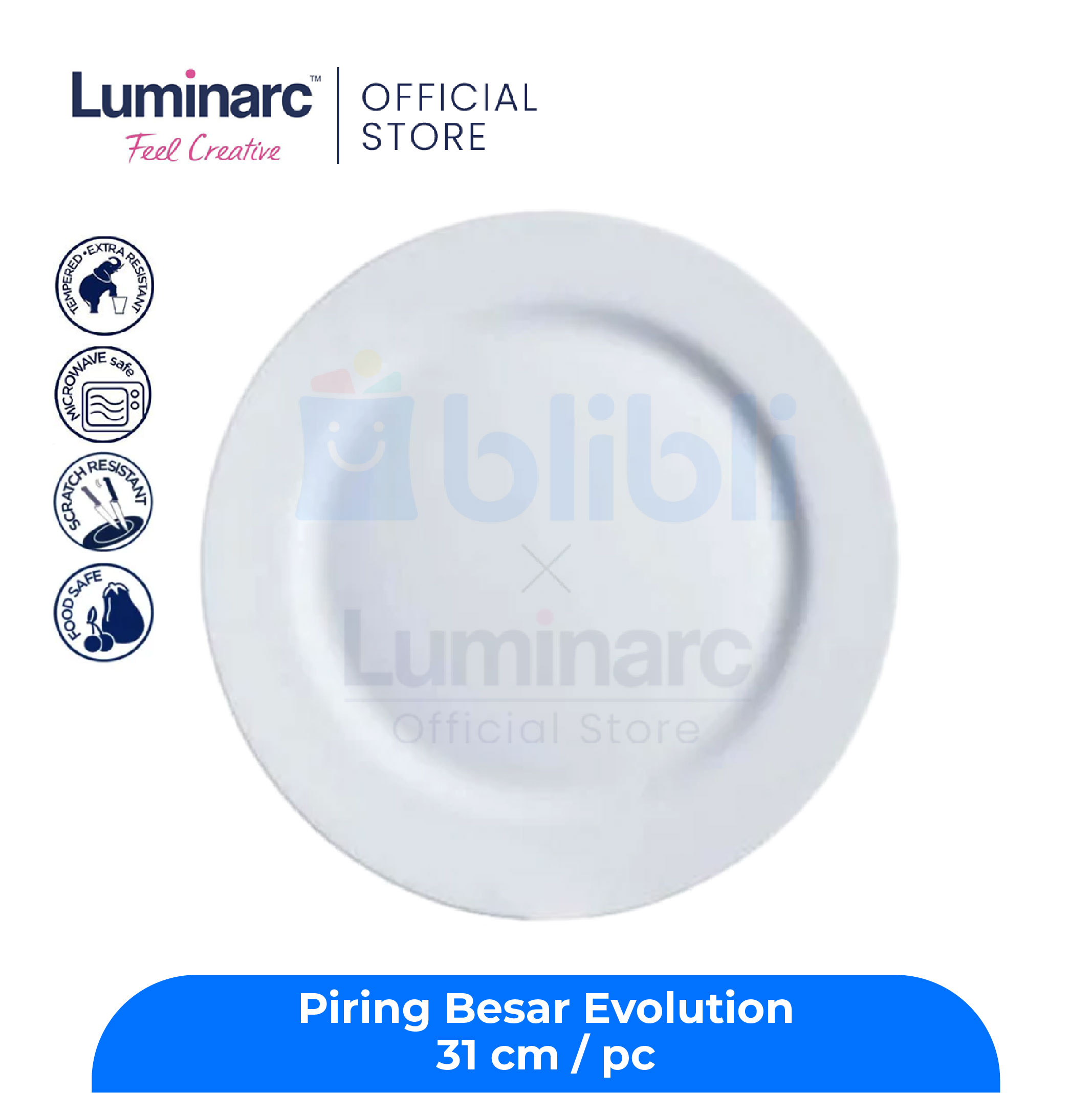 Promo Luminarc Piring Besar Evolution Round Platter 31 Cm / Pc Diskon 12% Di Seller Luminarc ...
