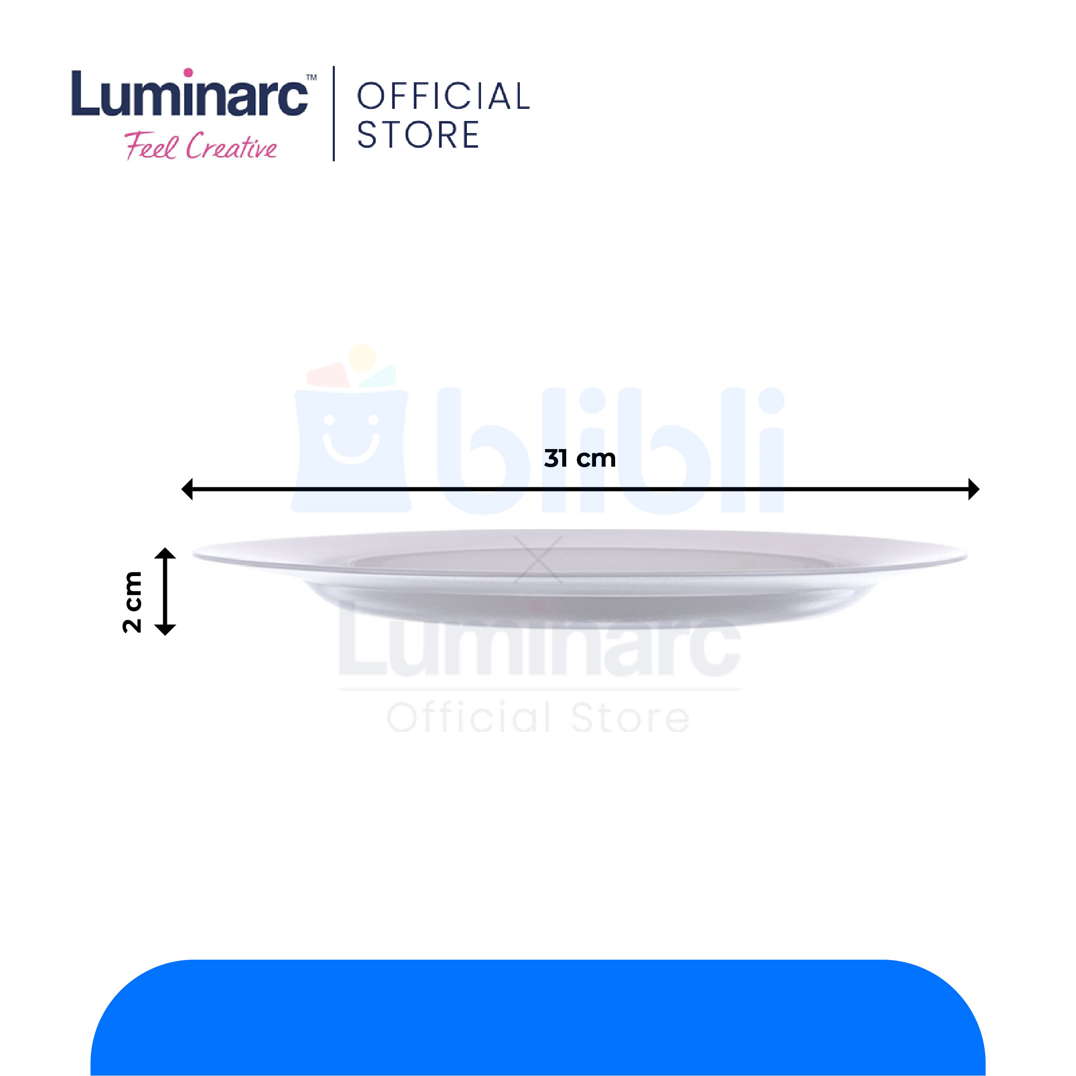 Promo Luminarc Piring Besar Evolution Round Platter 31 Cm / Pc Diskon ...