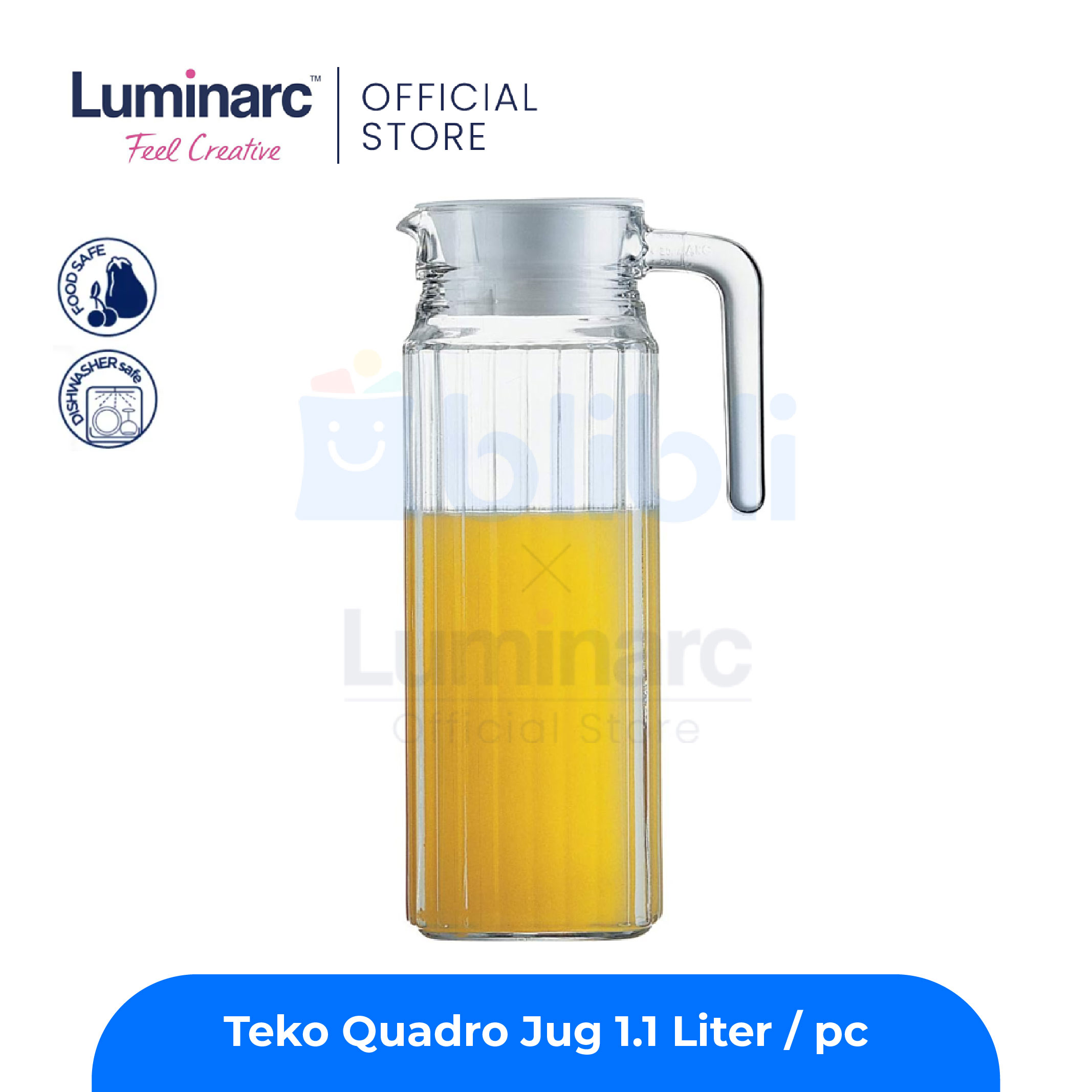 Jual Luminarc Teko Quadro Jug 1.1 Liter / Pc Di Seller Luminarc ...