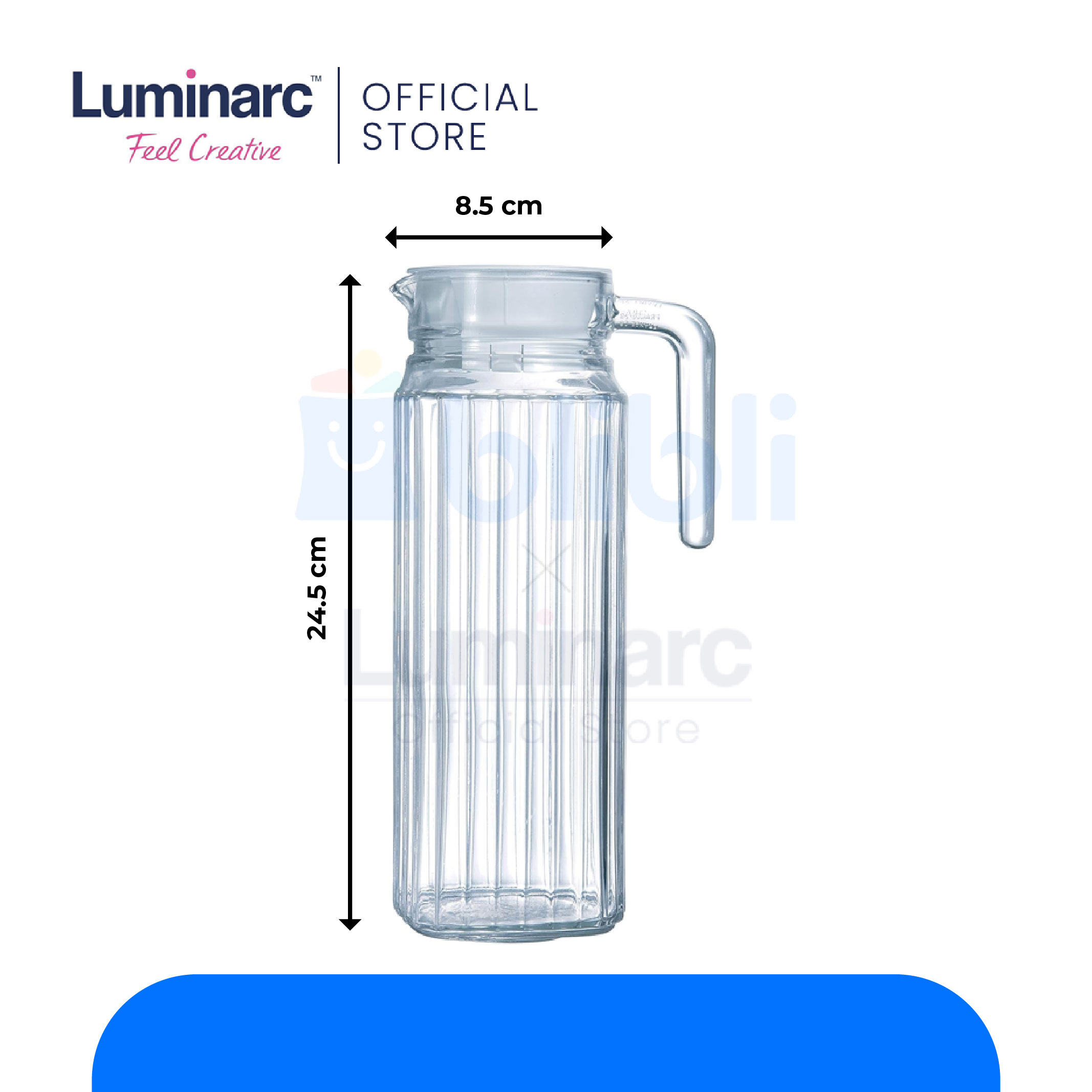 Jual Luminarc Teko Quadro Jug 1.1 Liter / Pc Di Seller Luminarc ...