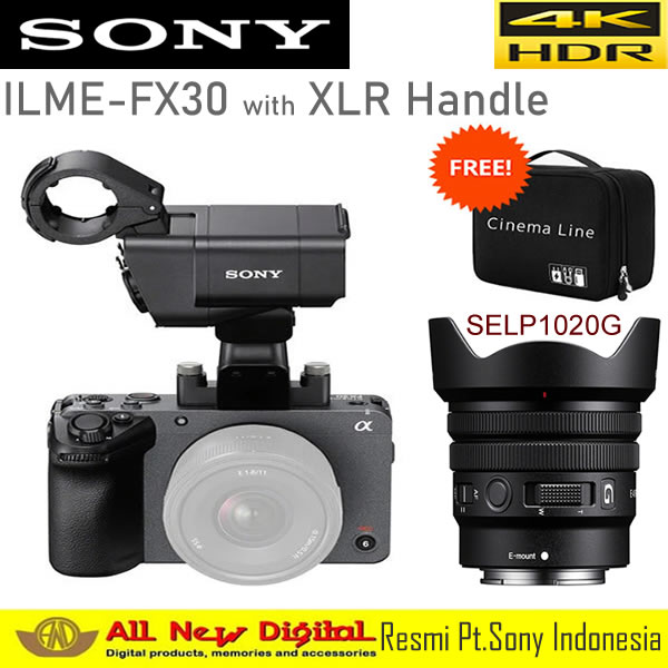 Promo SONY Cinema Line ILME FX30 with XLR Handle - Exmor R APS-C 120p 4:2:2 10 bit - FX30 ...