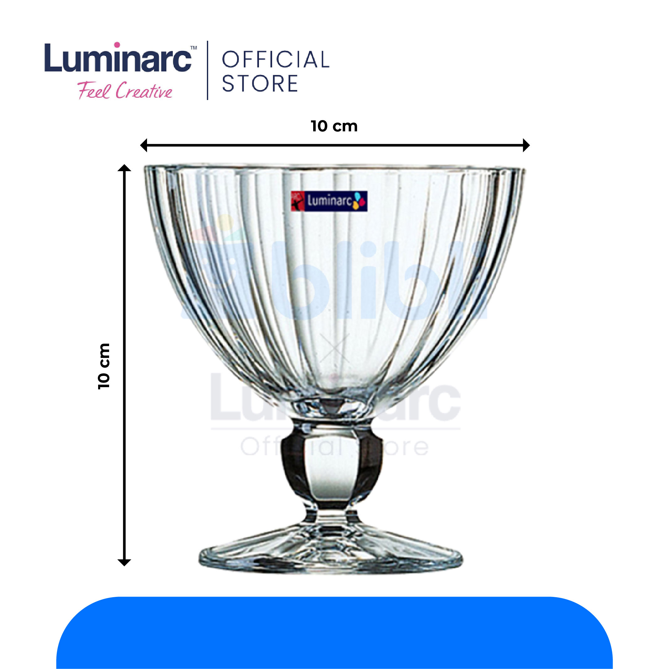Promo Luminarc Gelas Ice Cream Cup Quadro 300 Ml / 6 Pcs Diskon 12% Di ...