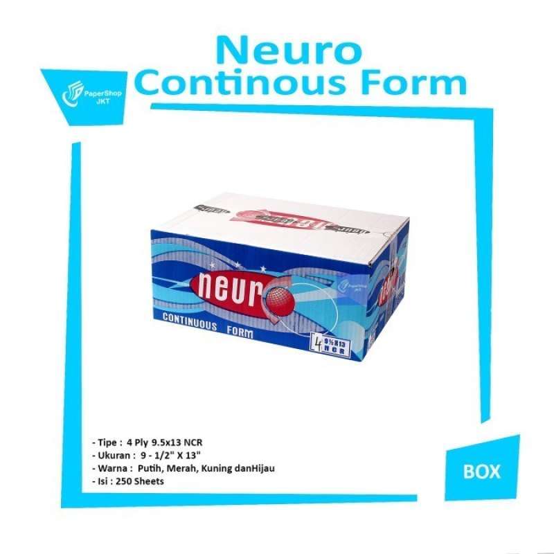 Jual Neuro - Continous Form 9 1/2 x 13 - 4 Ply - K 4 - Ukuran Folio ...
