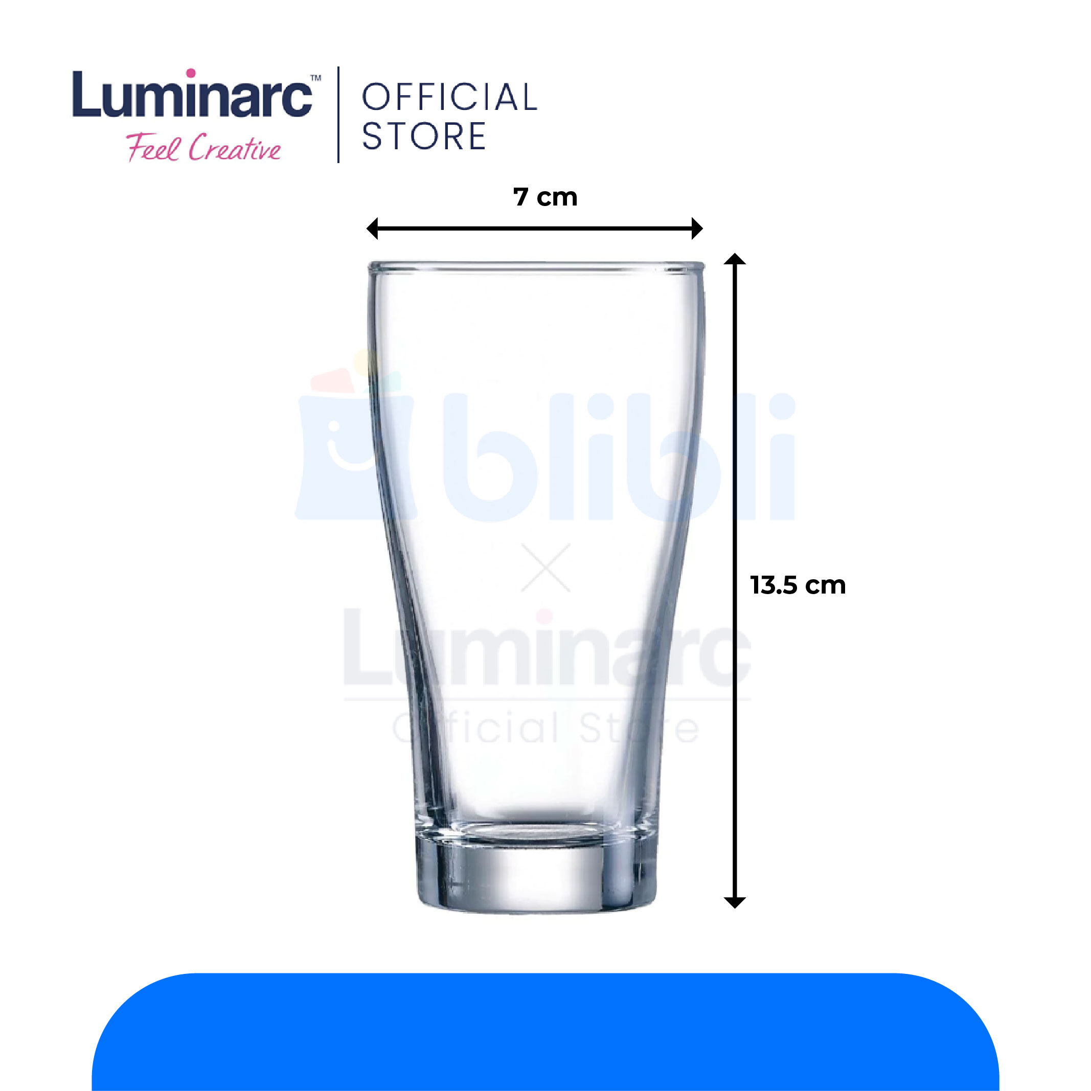Promo Luminarc Gelas Minum Conical 285 Ml / 6 Pcs Diskon 16% Di Seller Luminarc Official Store ...