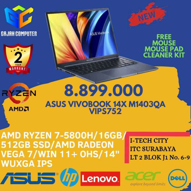 Asus Vivobook 14X M1403Qa - Harga Terbaru Juni 2024 | Blibli