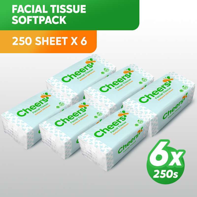 Promo Cheers Facial Tissue [250 S / 6 Pcs] Diskon 40% Di Seller Cheers ...