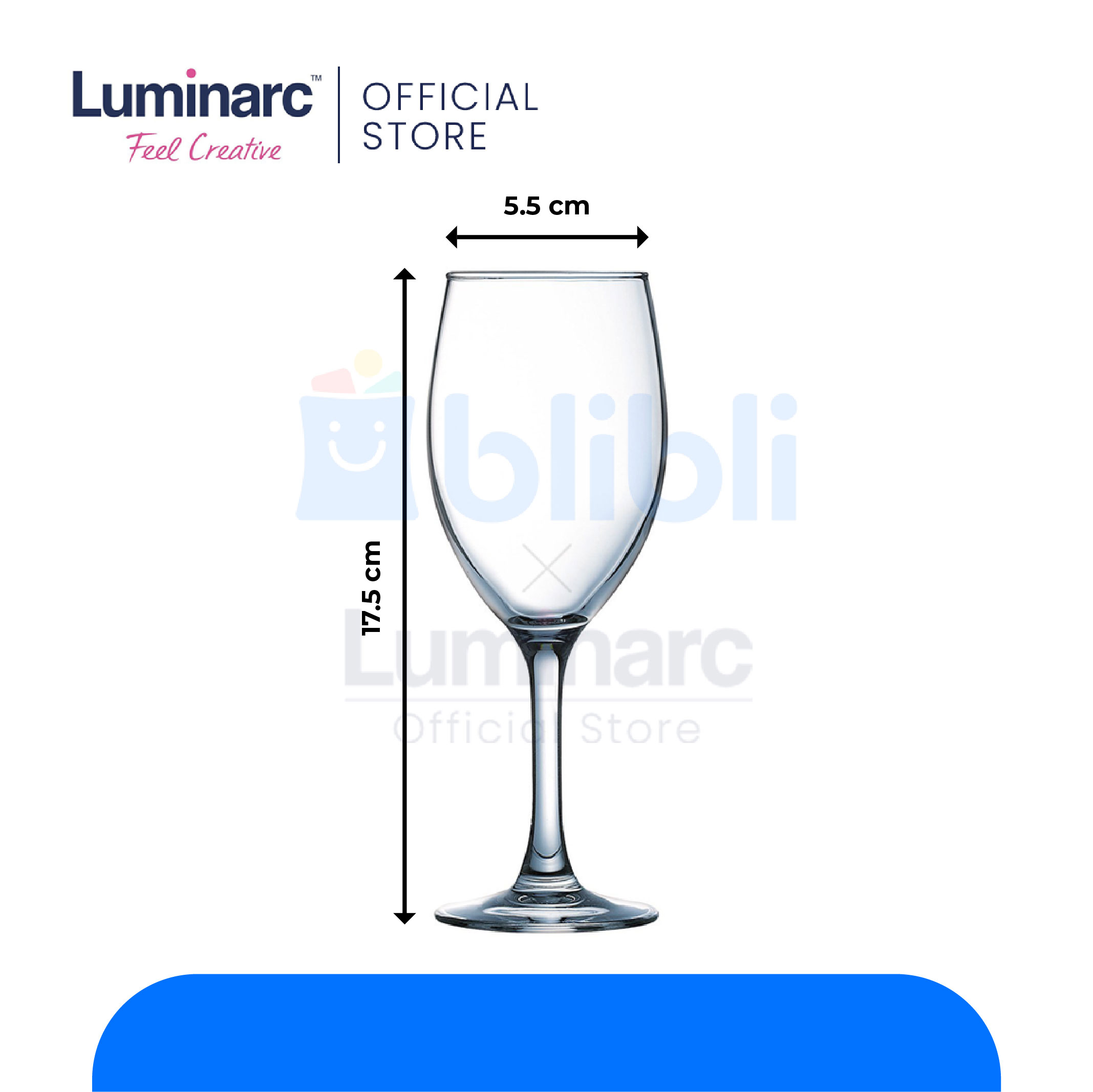 Promo Luminarc Gelas Berkaki Raindrop 190 Ml / 2 Pcs Diskon 12% Di ...