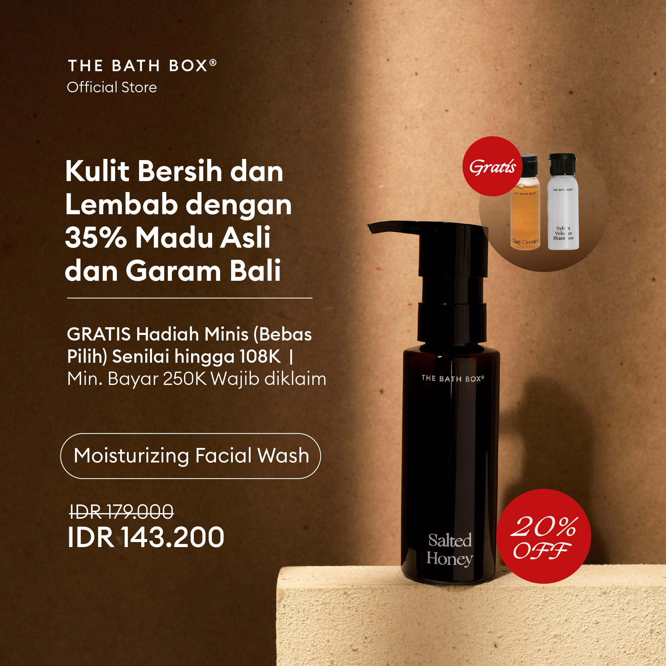 Jual The Bath Box Salted Honey Facial Wash Cleanser Di Seller The Bath ...