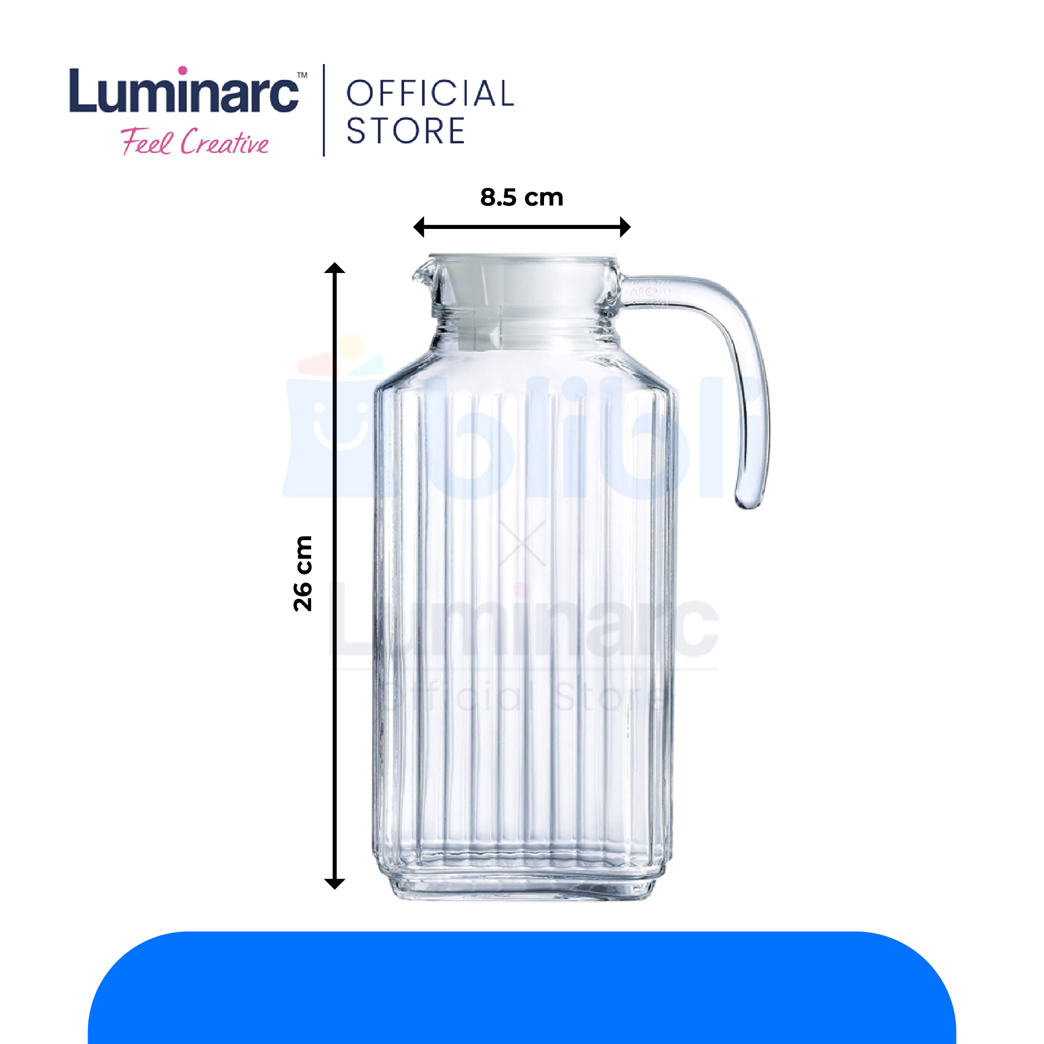 Promo Luminarc Teko Quadro Jug 1.7 Liter / Pc Diskon 12% Di Seller ...